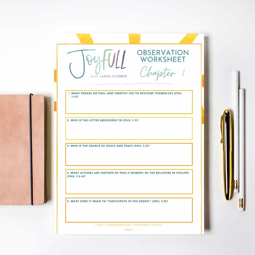 A Look Inside our FREE JoyFULL Bible Study