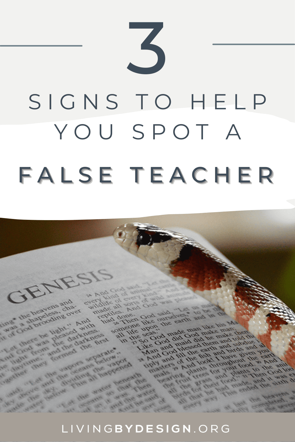 Three Signs to Help You Spot a False Teacher